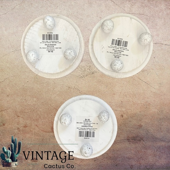 Hobby Lobby | Accents | New Set Of 3 Buffalo Check Farmhouse Round Wood ...